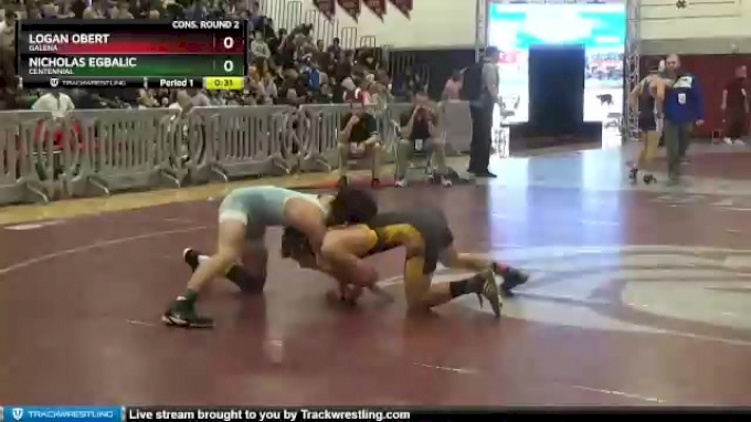 132 lbs Cons. Round 2 - Logan Obert, Galena vs Nicholas Egbalic, Centennial