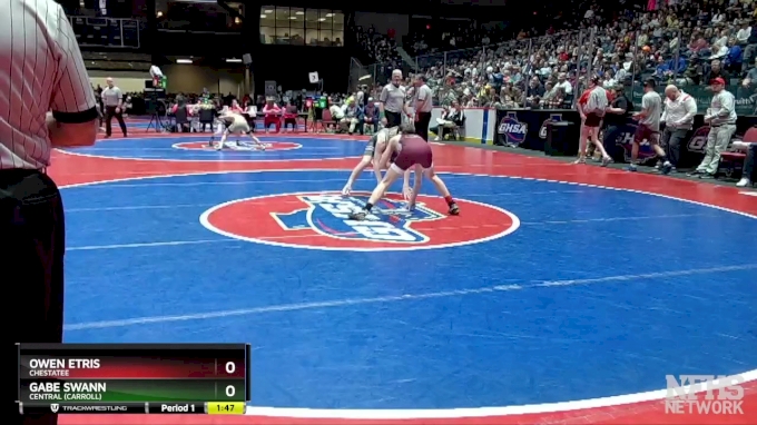 4A-106 lbs Semifinal - Gabe Swann, Central (Carroll) vs Owen Etris ...