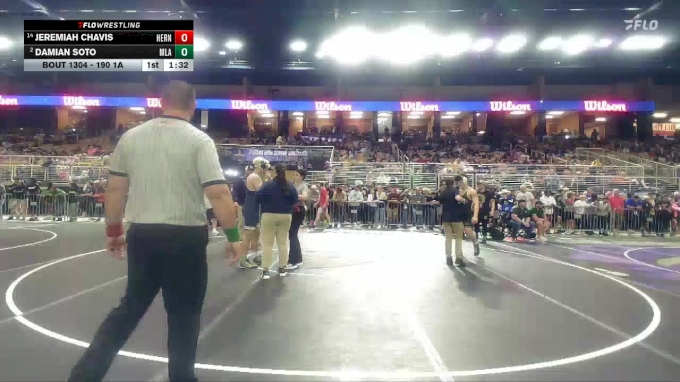 190 1A Semifinal - Jeremiah Chavis, Hernando vs Damian Soto, Mater ...