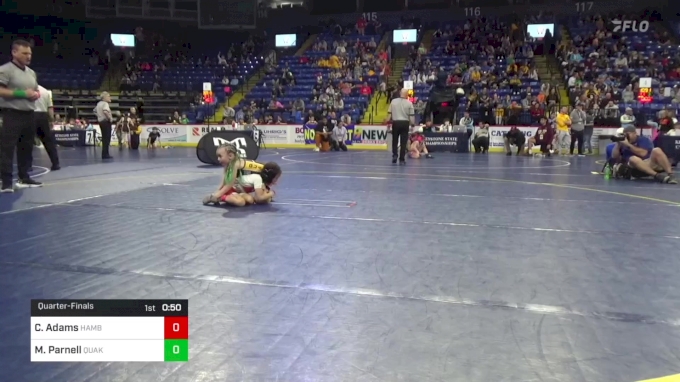 45 lbs Quarterfinal - Camilla Adams, Hamburg vs Maeve Parnell, Quaker ...