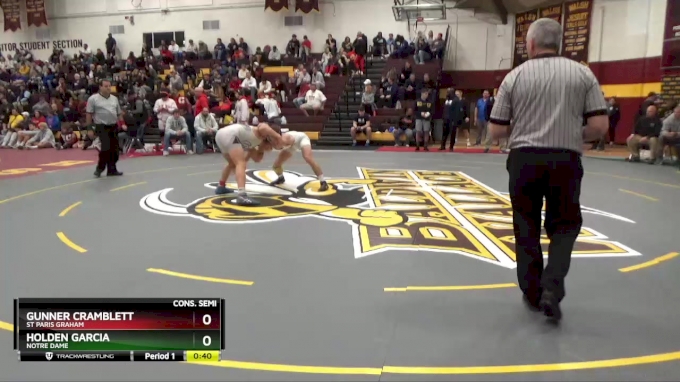 165 lbs Cons. Semi - Holden Garcia, Notre Dame vs Gunner Cramblett, St ...