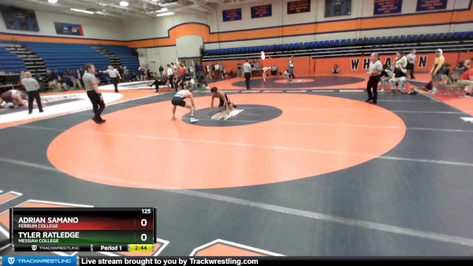 125 lbs Quarterfinal - Tyler Ratledge, Messiah College vs Adrian Samano ...