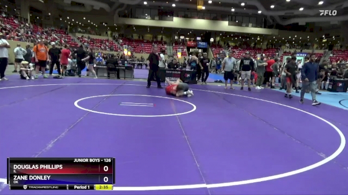 126 lbs Champ. Round 2 - Douglas Phillips, IL vs Zane Donley, OK