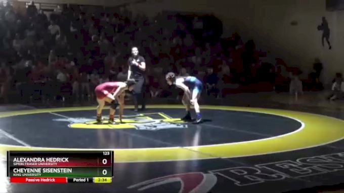 123 lbs 1st Place Match - Alexandra Hedrick, Simon Fraser University vs ...