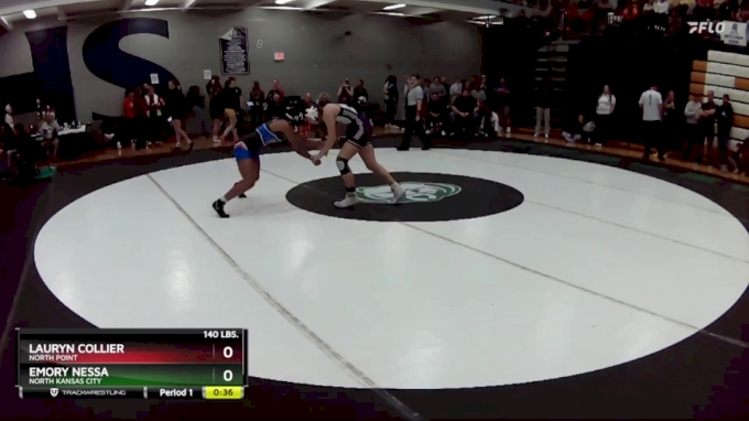 140 lbs. Cons. Round 2 - Lauryn Collier, North Point vs Emory Nessa ...