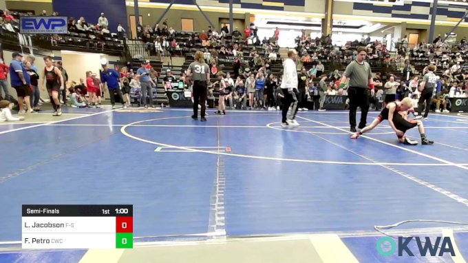 55 lbs Semifinal - Leeland Jacobson, F-5 Grappling vs Frank Petro ...