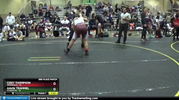 150 lbs Placement (4 Team) - Cody Thompson, Grandville vs Gavin Trammel ...