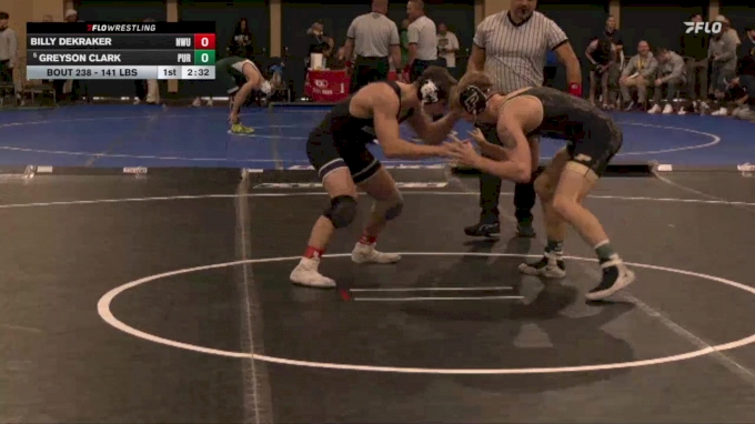 141 lbs C Of 16 #2 - Billy DeKraker, Northwestern vs Greyson Clark, Purdue
