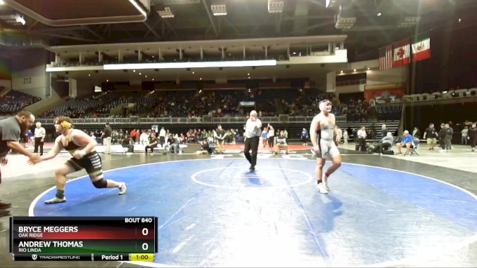 285 lbs 5th Place Match - Andrew Thomas, Rio Linda vs Bryce Meggers ...