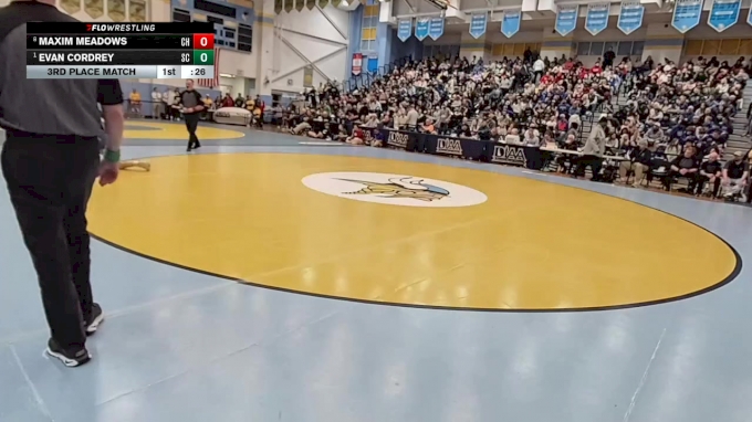 132 lbs 3rd Place Match - Evan Cordrey, Sussex Central H S vs Maxim ...