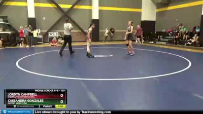 120 lbs Round 1 - Jordyn Campbell, Gretna Youth Wrestling vs Cassandra ...