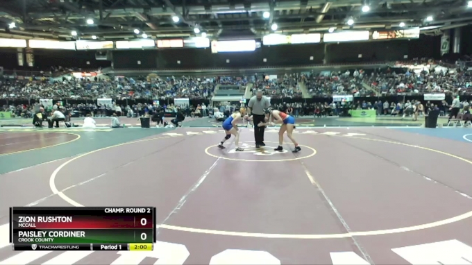 126 lbs Champ. Round 2 - Paisley Cordiner, Crook County vs Zion Rushton ...