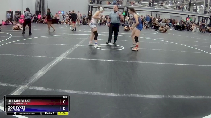 120 lbs Round 3 (8 Team) - Jillian Blake, South Side WC vs Zoe Sykes ...