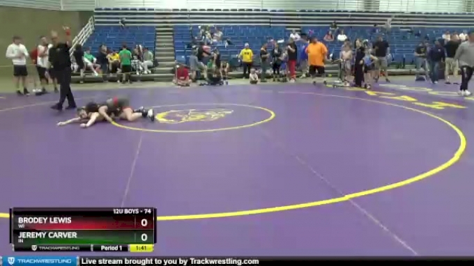 74 lbs Round 4 - Brodey Lewis, WI vs Jeremy Carver, IN