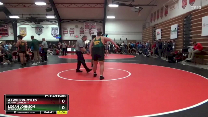 285 lbs 7th Place Match - Logan Johnson, Cedar Rapids Kennedy vs AJ ...