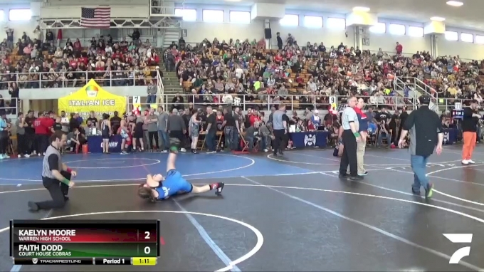 110 lbs Quarterfinal - Faith Dodd, Court House Cobras vs Kaelyn Moore ...