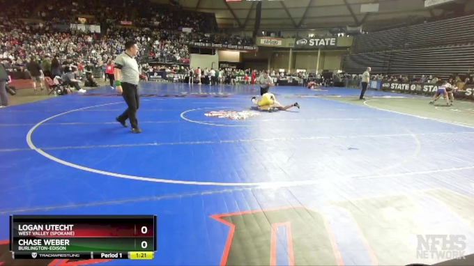 2A 138 lbs Semifinal - Chase Weber, Burlington-Edison vs Logan Utecht ...