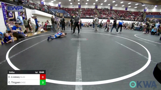 64 lbs Quarterfinal - Ethan Livesay, Blanchard Youth Wrestling vs ...