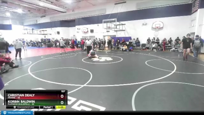 157 lbs Champ. Round 2 - Korbin Baldwin, Flathead (Kalispell) vs ...