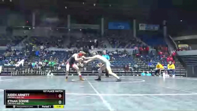 118 lbs 1st Place Match - Ethan Sonne, Lincoln-Way WC vs Aiden Arnett ...