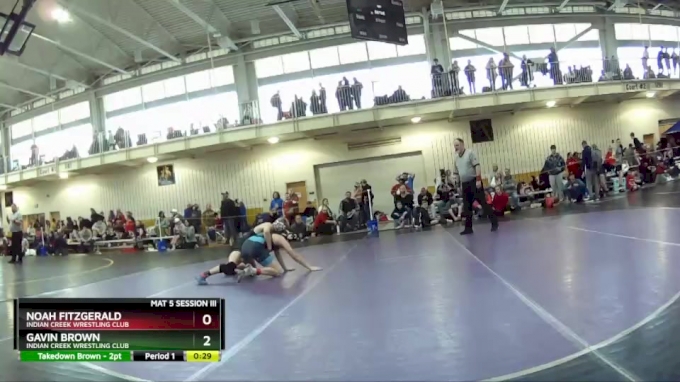 117 lbs 1st Place Match - Gavin Brown, Indian Creek Wrestling Club vs ...