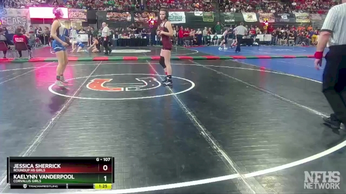 G - 107 lbs Champ. Round 1 - Kaelynn Vanderpool, Corvallis Girls vs ...