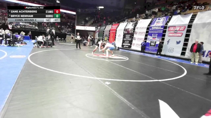 190 Class 2 lbs Cons. Round 3 - Zane Achterberg, St. James vs Bryce ...