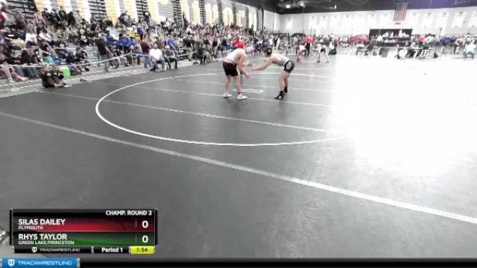190 lbs Champ. Round 2 - Rhys Taylor, Green Lake/Princeton vs Silas ...