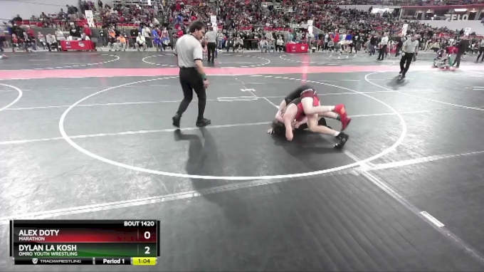 145 lbs Cons. Round 2 - Alex Doty, Marathon vs Dylan La Kosh, Omro ...