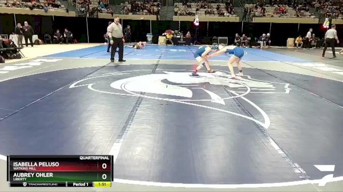 105 lbs Quarterfinal - Isabella Peluso, Watkins Mill vs Aubrey Ohler ...