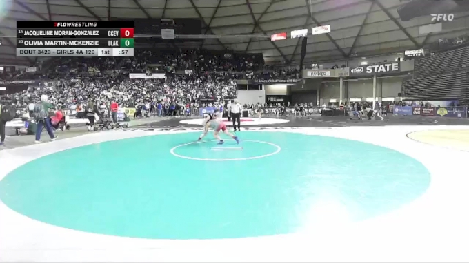 Girls 4A 120 lbs Cons. Round 2 - Jacqueline Moran-Gonzalez, Cascade ...