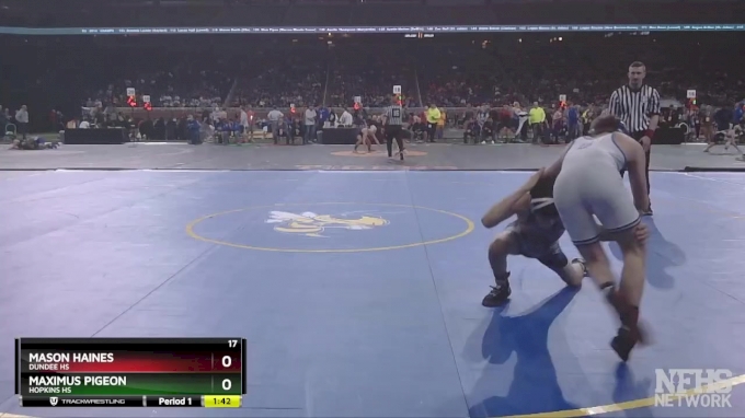 D3-113 lbs Quarterfinal - Maximus Pigeon, Hopkins HS vs Mason Haines ...