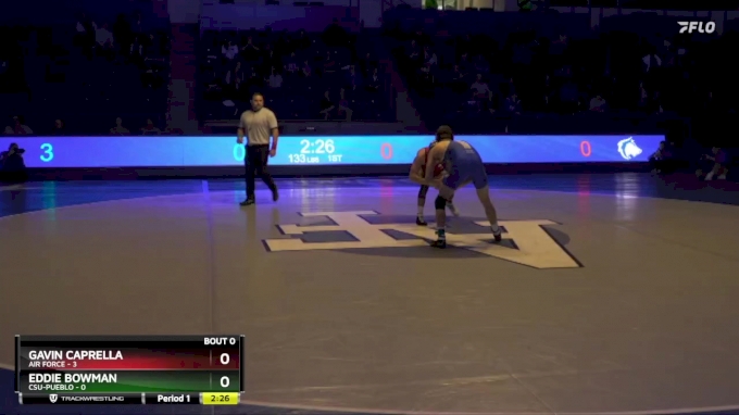 133 lbs Gavin Caprella, Air Force vs Eddie Bowman, CSU-Pueblo