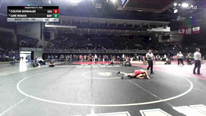 150 lbs Cons. Round 5 - Colton Gonzalez, Central Catholic vs Luis Rosas ...