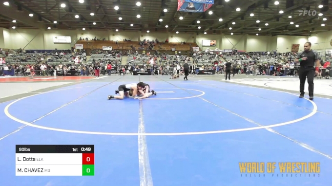 90 lbs Consi Of 8 #2 - Logan Dotta, Elk Grove Wrestling Academy EGWA vs ...