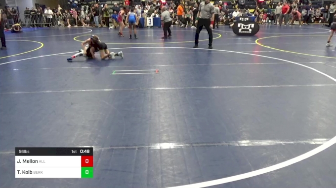 56 lbs Quarterfinal - Joshua Mellon, All American vs Talan Kolb, Berks ...