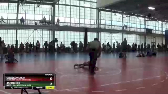 53 lbs Round 2 - Grayson Akin, Ranburne Youth Wrestling vs Jacob Gee ...