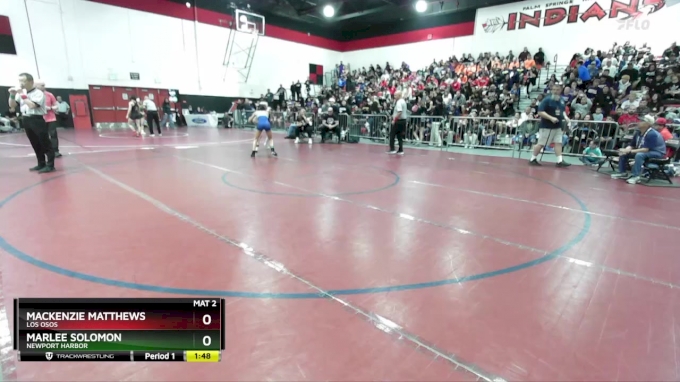 100 lbs Champ. Round 1 - Marlee Solomon, Newport Harbor vs Mackenzie ...