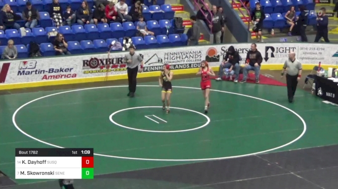 112 lbs Semifinal - Kaylee Dayhoff, Susquenita vs Mimi Skowronski ...