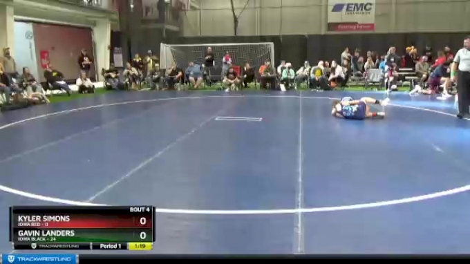 95 lbs Round 2 (6 Team) - Gavin Landers, Iowa Black vs Kyler Simons ...