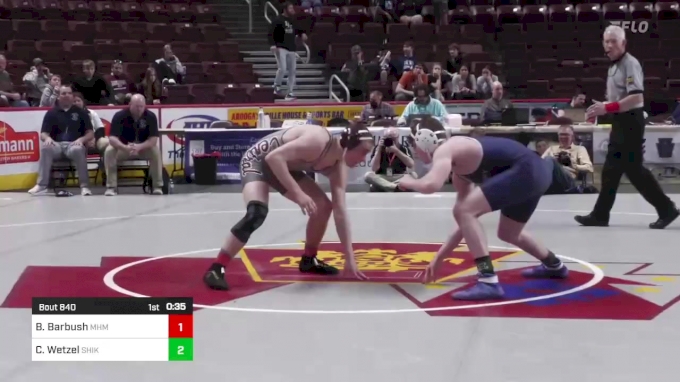 160 lbs Cons Round 3 - Brett Barbush, Manheim Central vs Connor Wetzel ...