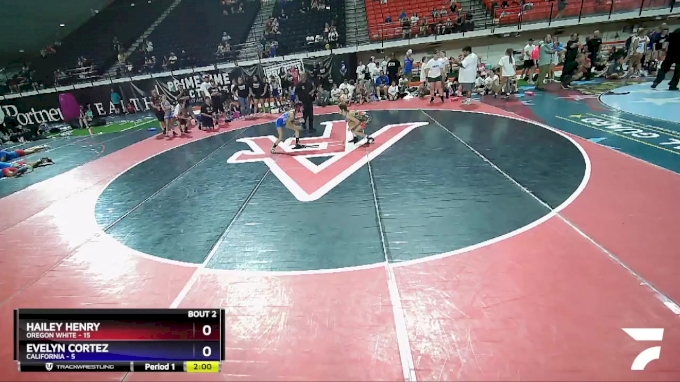 81 lbs Round 1 (8 Team) - Hailey Henry, Oregon White vs Evelyn Cortez ...