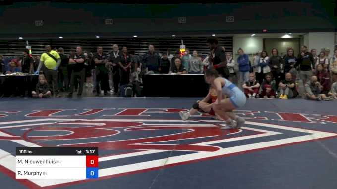 100 lbs Final - Madison Nieuwenhuis, MI vs Rianne Murphy, IN