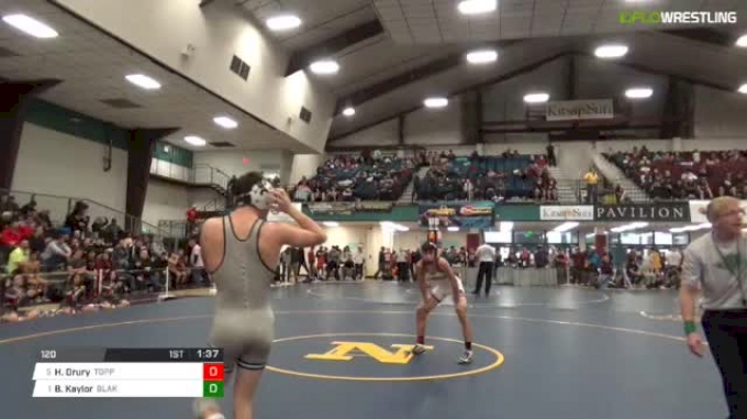 120 Lbs Semifinal Haiden Drury Toppenish Vs Brandon Kaylor Bonney Lake