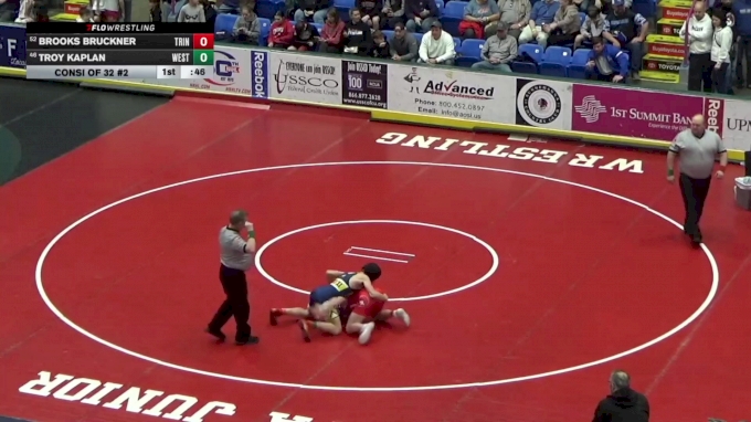 132 lbs Consi Of 32 #2 - Brooks Bruckner, Trinity vs Troy Kaplan, West ...