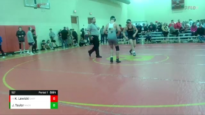 157 lbs Cons. Round 3 - Kaleb Lewicki, Garrettsville Garfield vs Jake ...