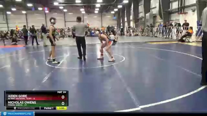 105 lbs Round 3 (6 Team) - Nicholas Owens, Minion Green vs Aiden Gore ...