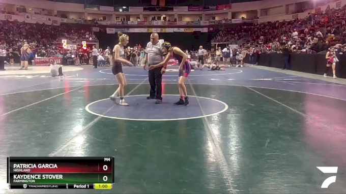 Girls 100 lbs Cons. Round 2 - Kaydence Stover, Farmington vs Patricia ...