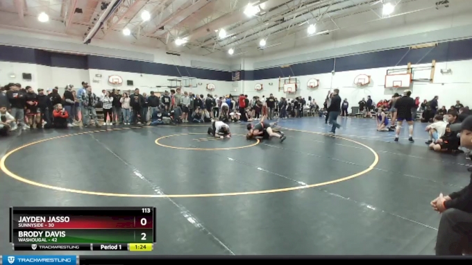 113 lbs Semifinal - Jayden Jasso, Sunnyside vs Brody Davis, Washougal