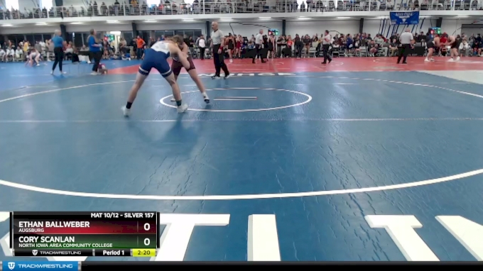 Silver 157 lbs Champ. Round 2 - Ethan Ballweber, Augsburg vs Cory ...